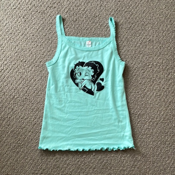 Tops | Betty Boop Tank Top In Blue | Poshmark
